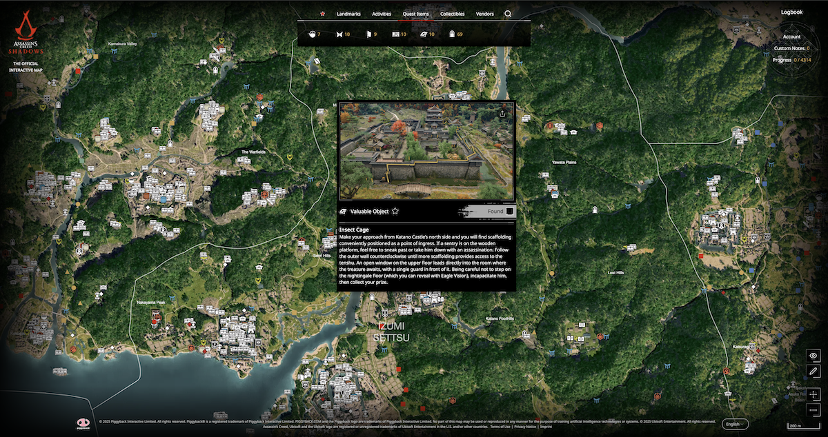 Mapas De Assassin's Creed Por Tesouro E Mapa Nottinghamshire Na